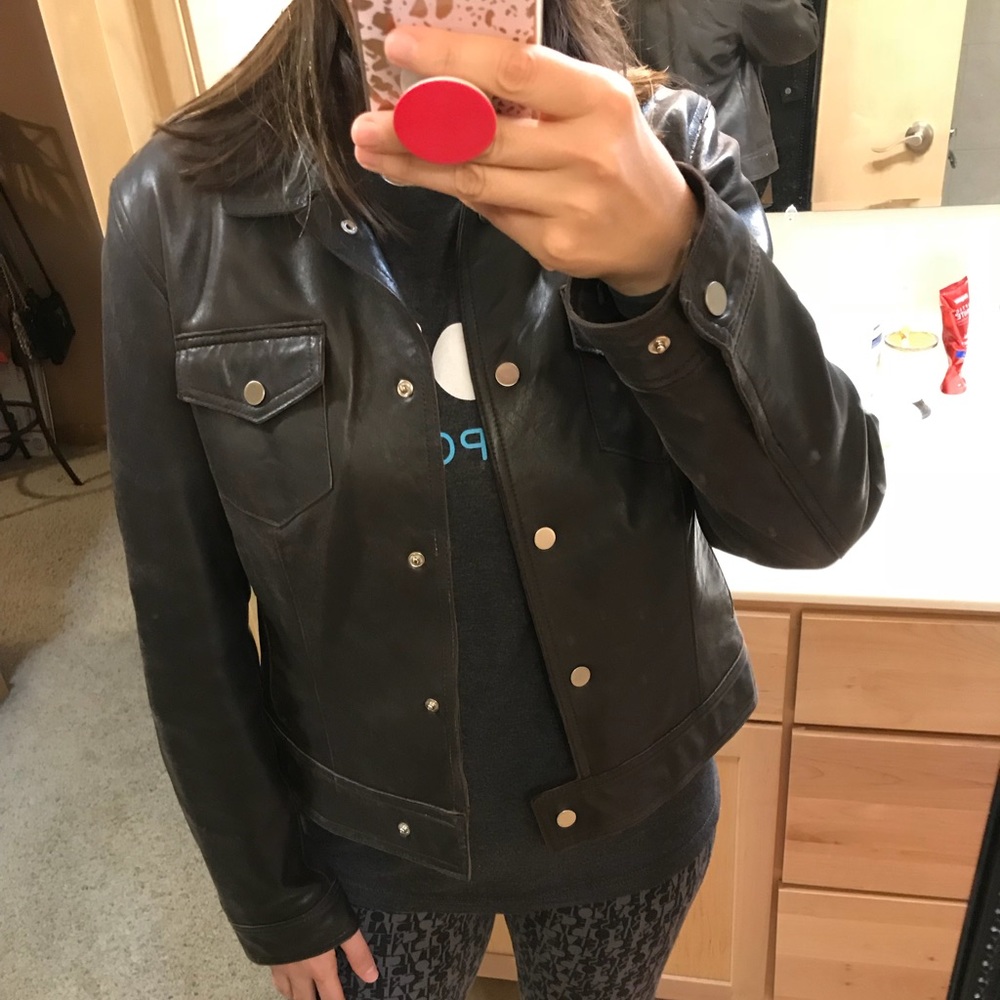 Great Nicole Miller Leather Jacket - Gem